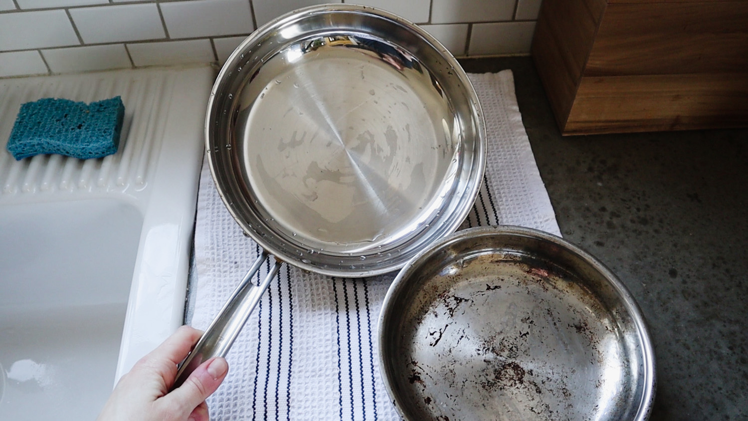 How To Clean Stainless Steel Pans WITHOUT Scrubbing - Oak Abode